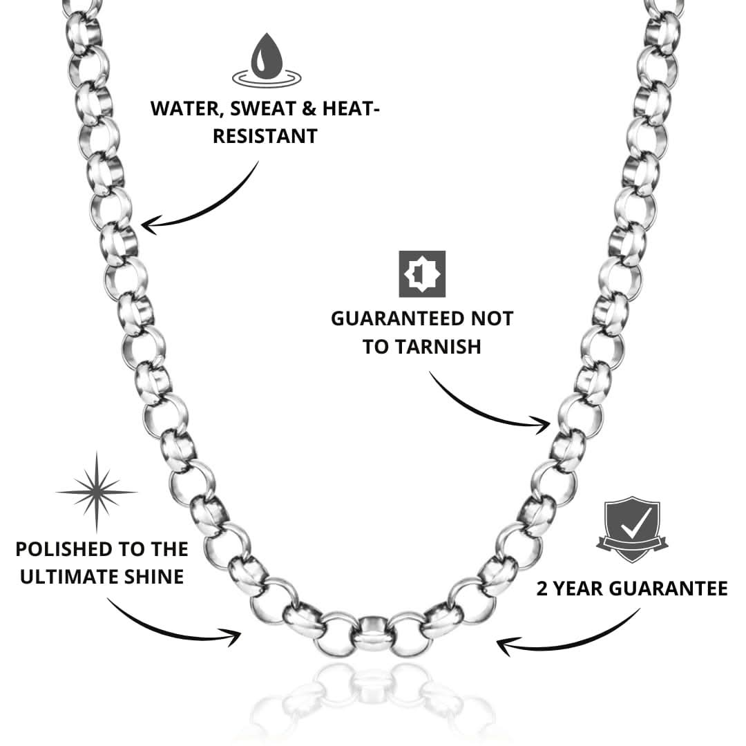 Belcher Chain Silver 12mm | Men's Silver Belcher Chain | VIRAGE London