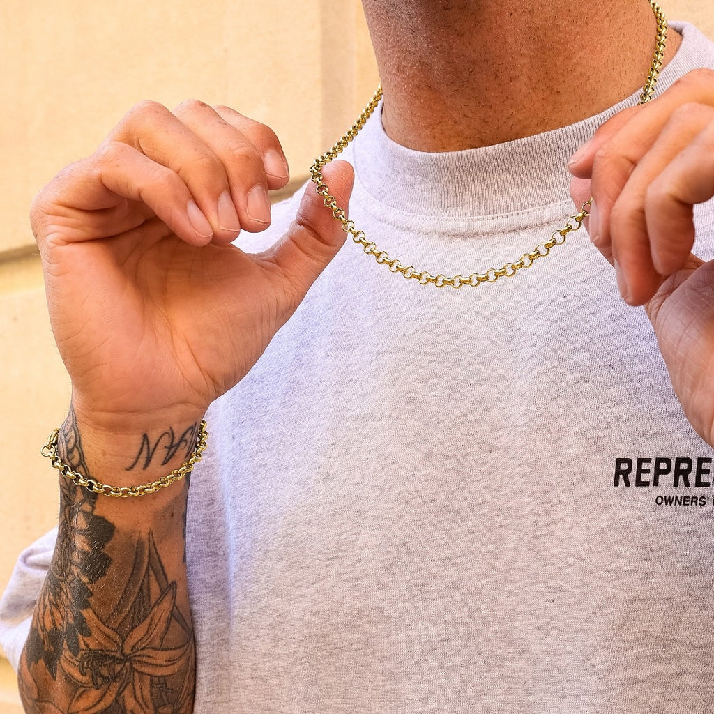 Men's Belcher Chain Gold 5mm | VIRAGE London