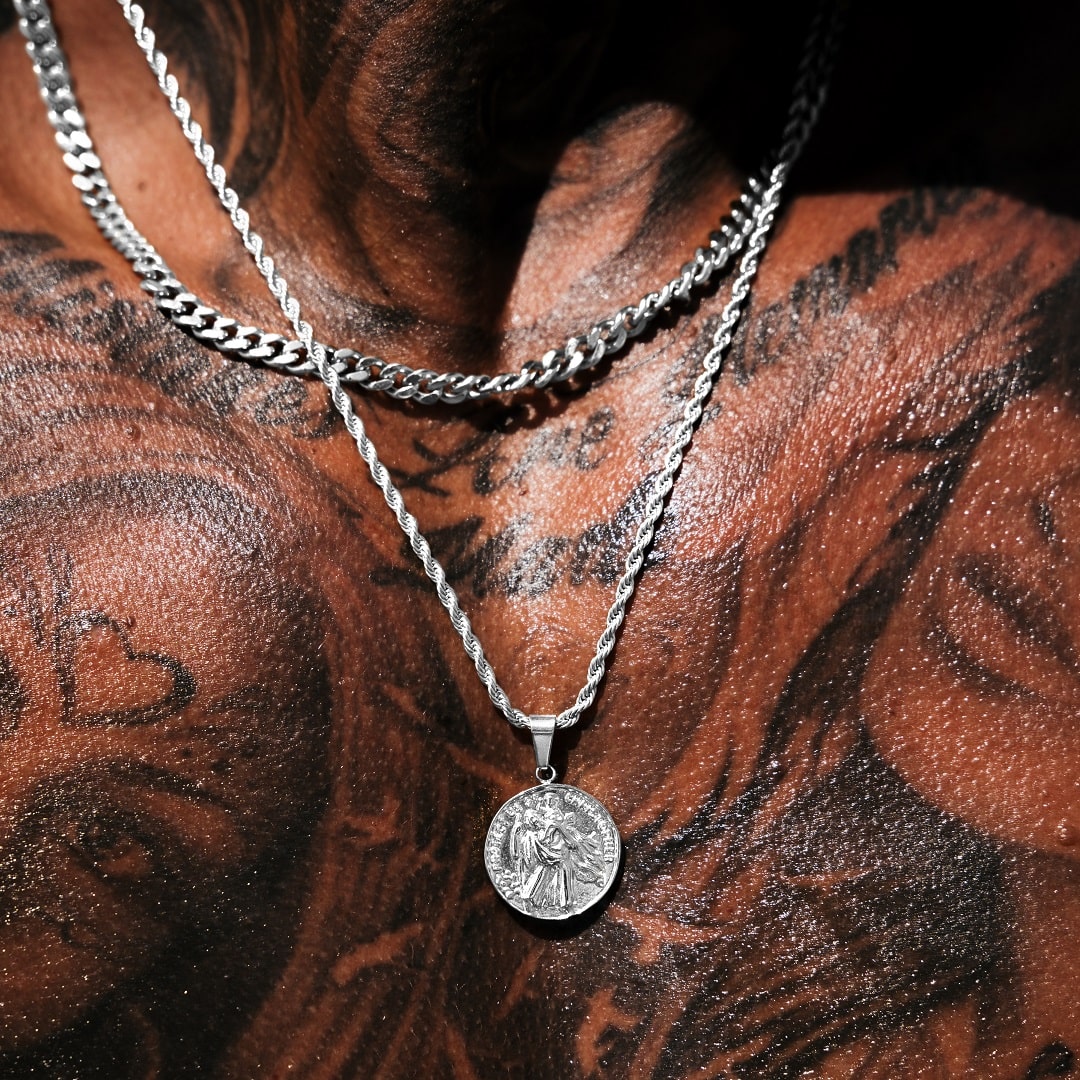 Men's Silver St Christopher Pendant | VIRAGE London