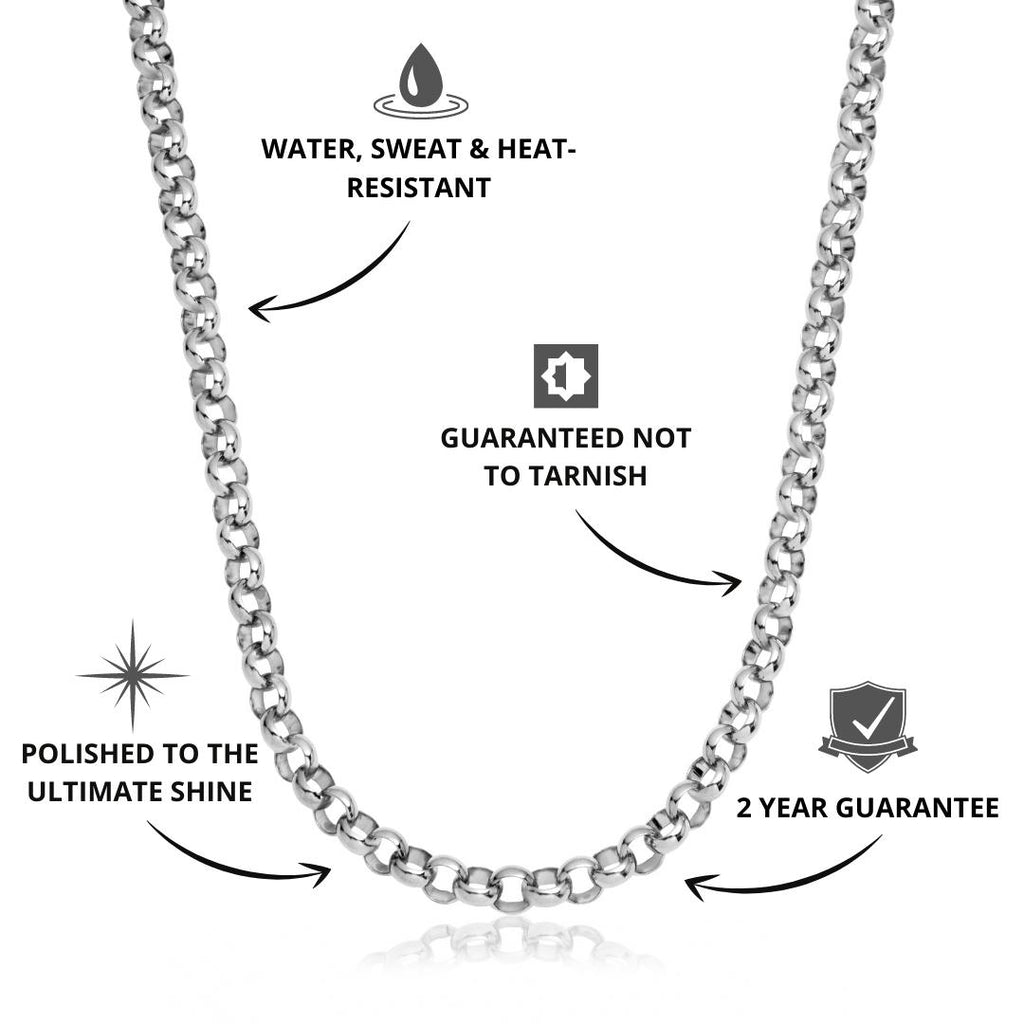 Men's Belcher Chain Silver 8mm | VIRAGE London